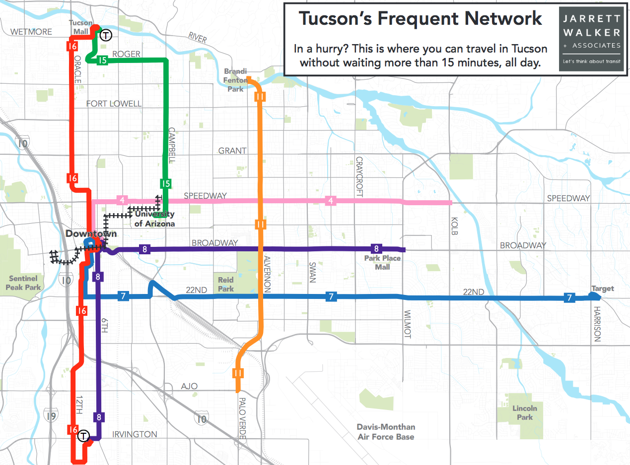 Tucson: a Frequent Network Map | Urban University Interface.com
